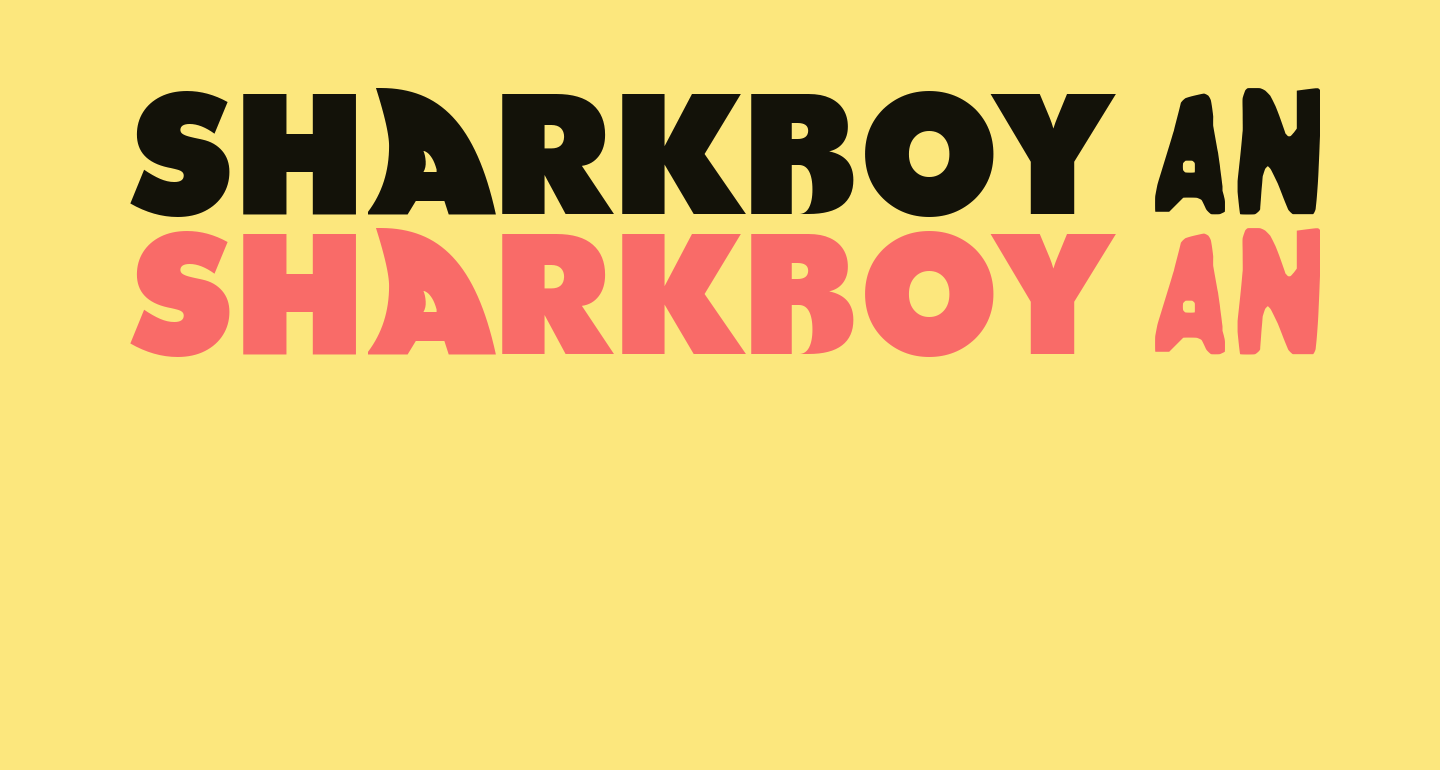 SHARKBOY and lavagirl free Font - What Font Is