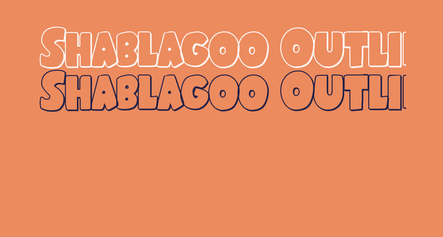 Shablagoo Outline free Font - What Font Is