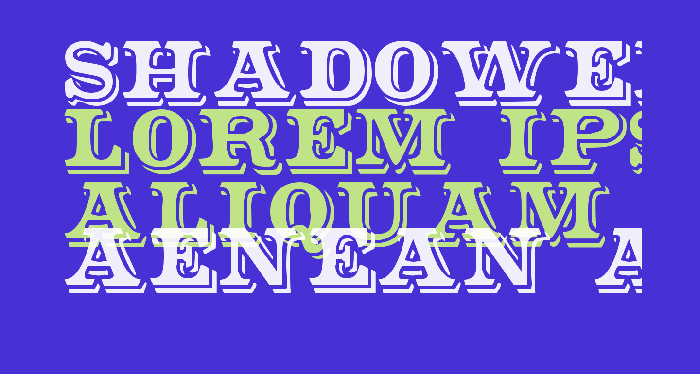 Shadowed Serif free Font - What Font Is