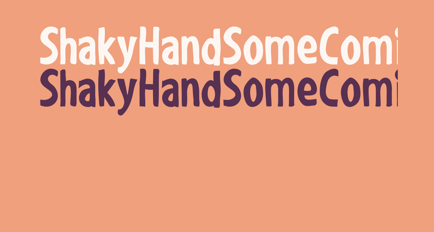 ShakyHandSomeComic-Bold free Font - What Font Is