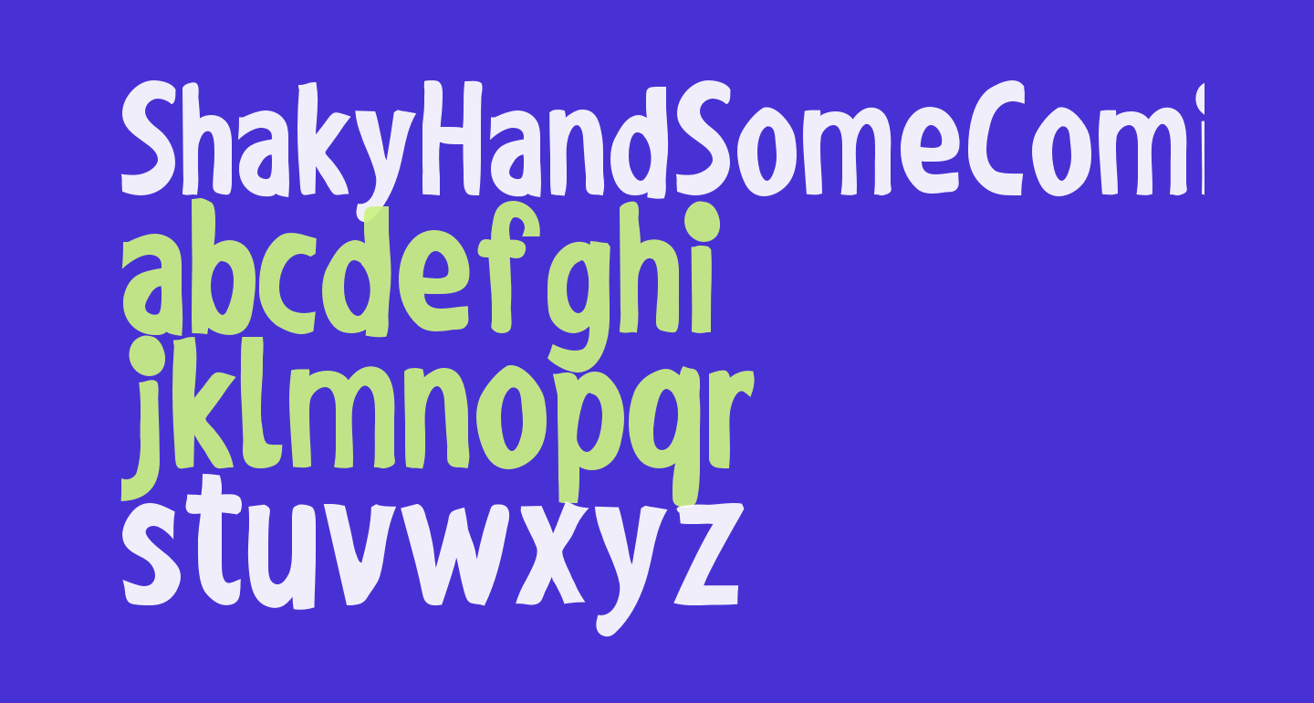 ShakyHandSomeComic-Bold free Font - What Font Is