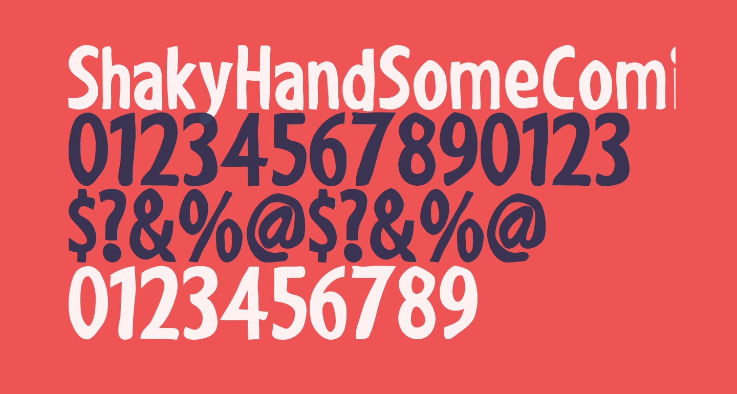 ShakyHandSomeComic-Bold free Font - What Font Is