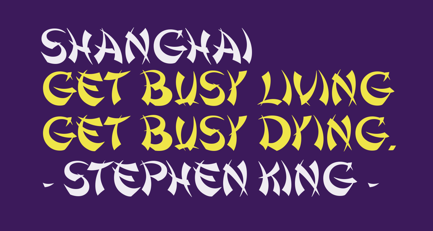 Shanghai free Font - What Font Is