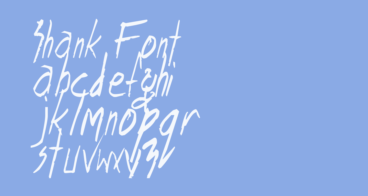 Shank free Font - What Font Is