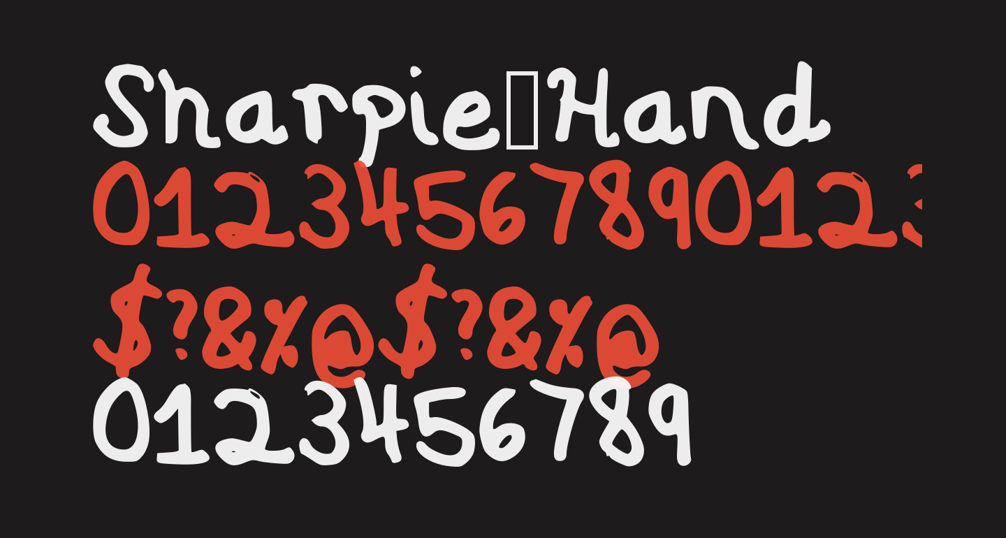 Sharpie Hand free Font - What Font Is