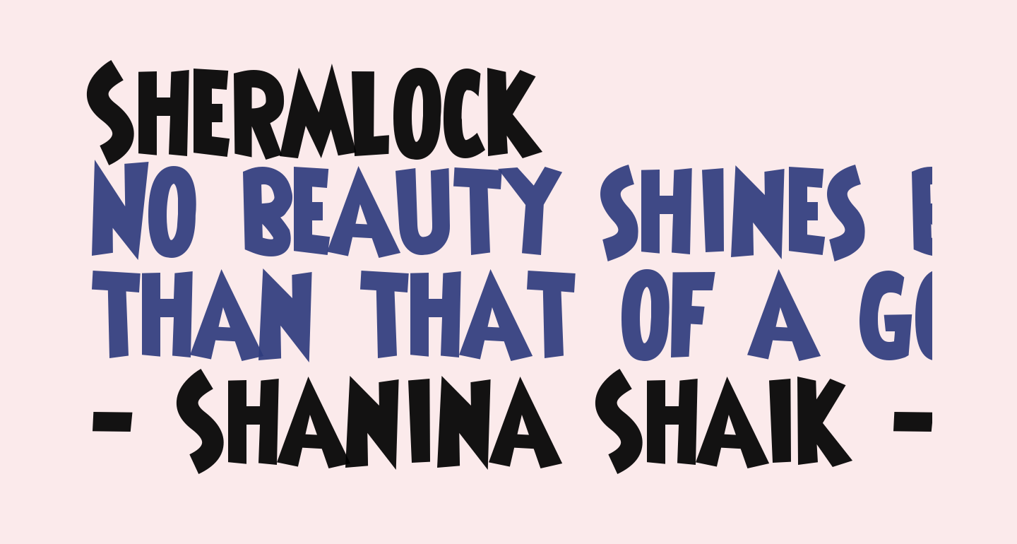 Shermlock free Font - What Font Is