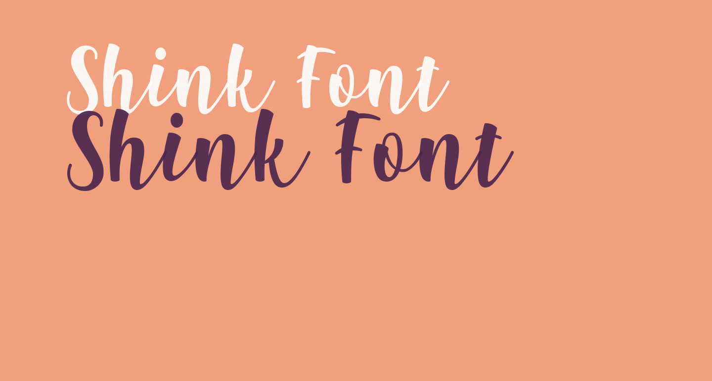 Shink free Font - What Font Is