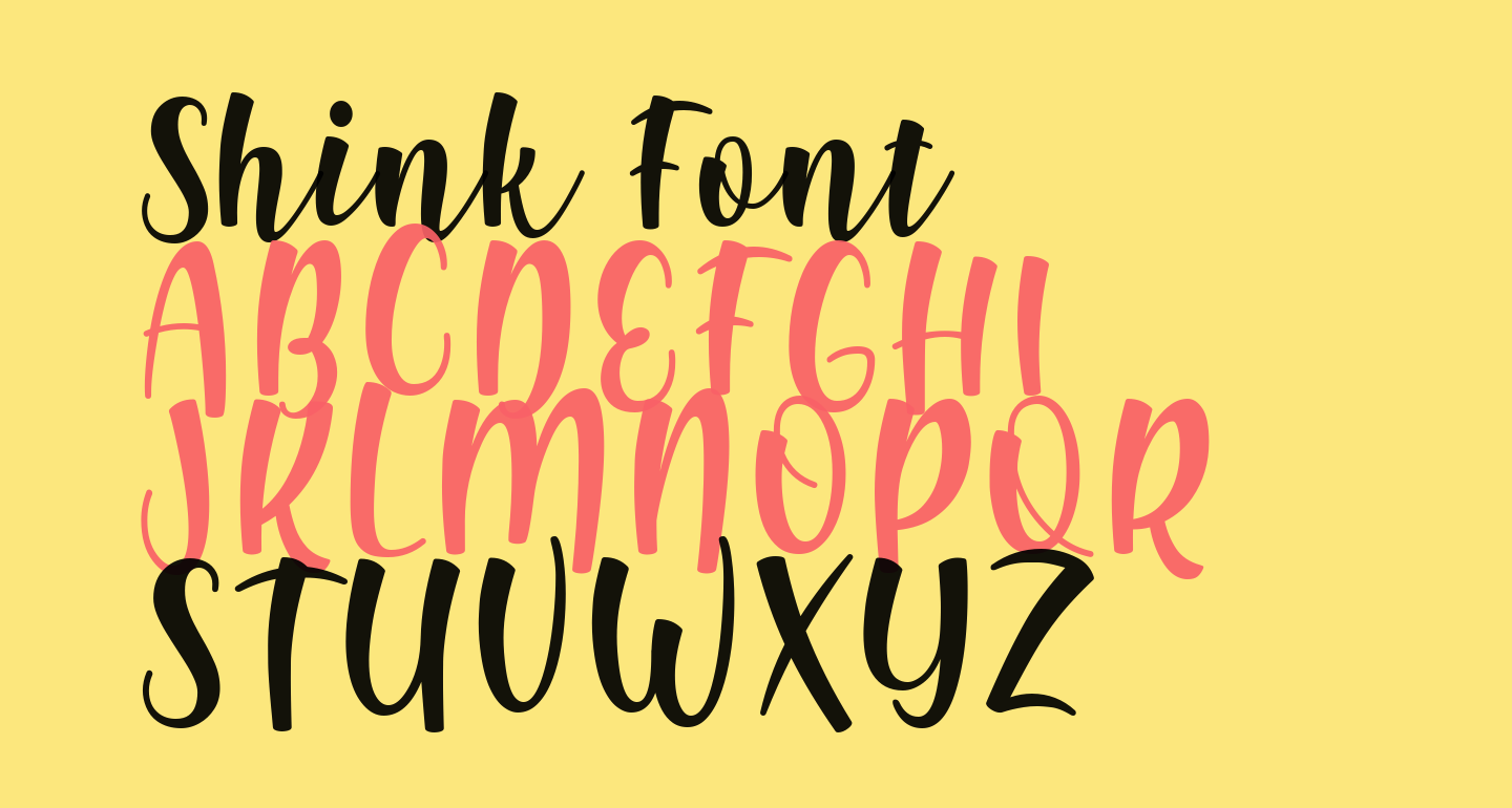 Shink free Font - What Font Is