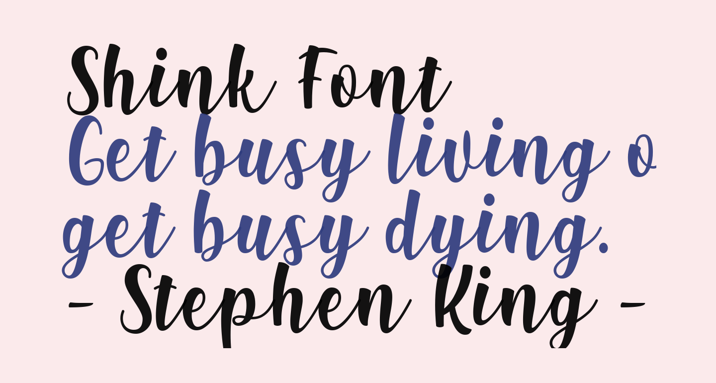 Shink free Font - What Font Is