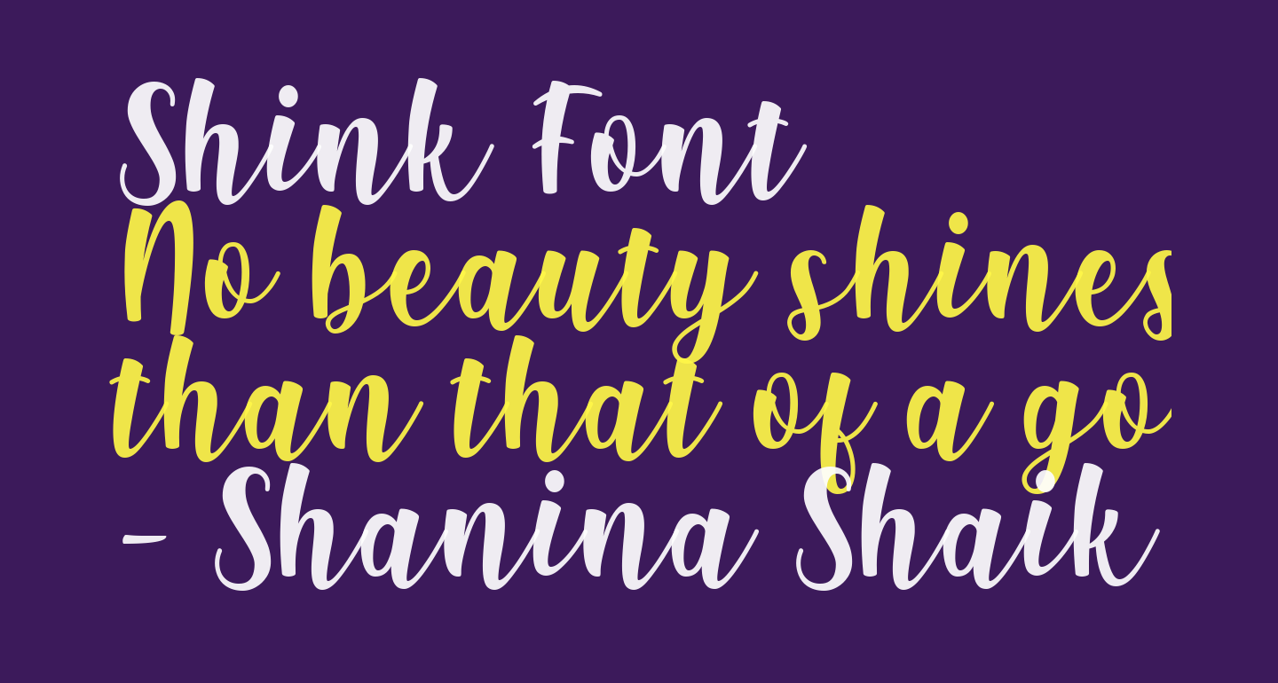 Shink free Font - What Font Is