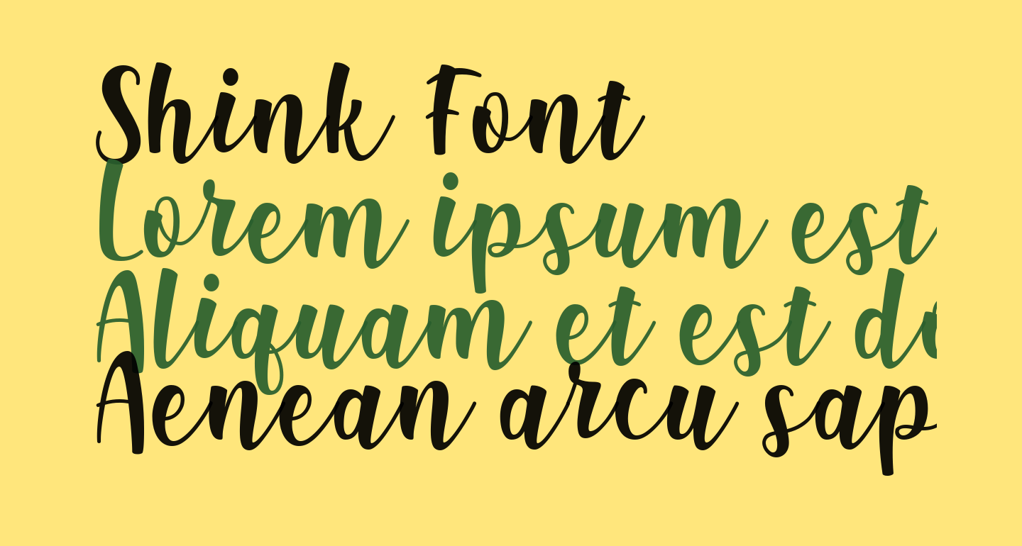 Shink free Font - What Font Is