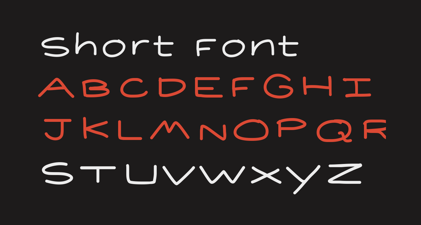 Short free Font - What Font Is