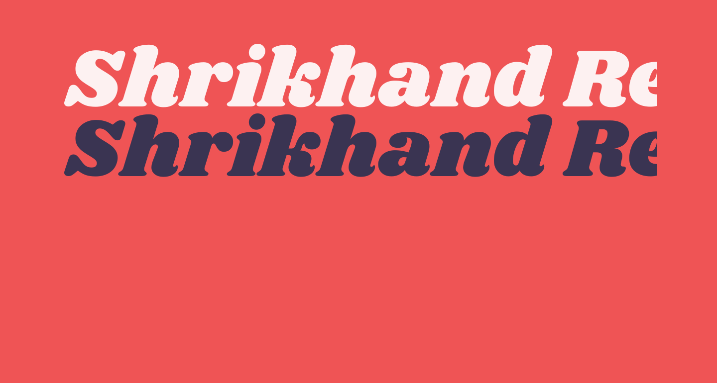 Shrikhand Regular free Font - What Font Is