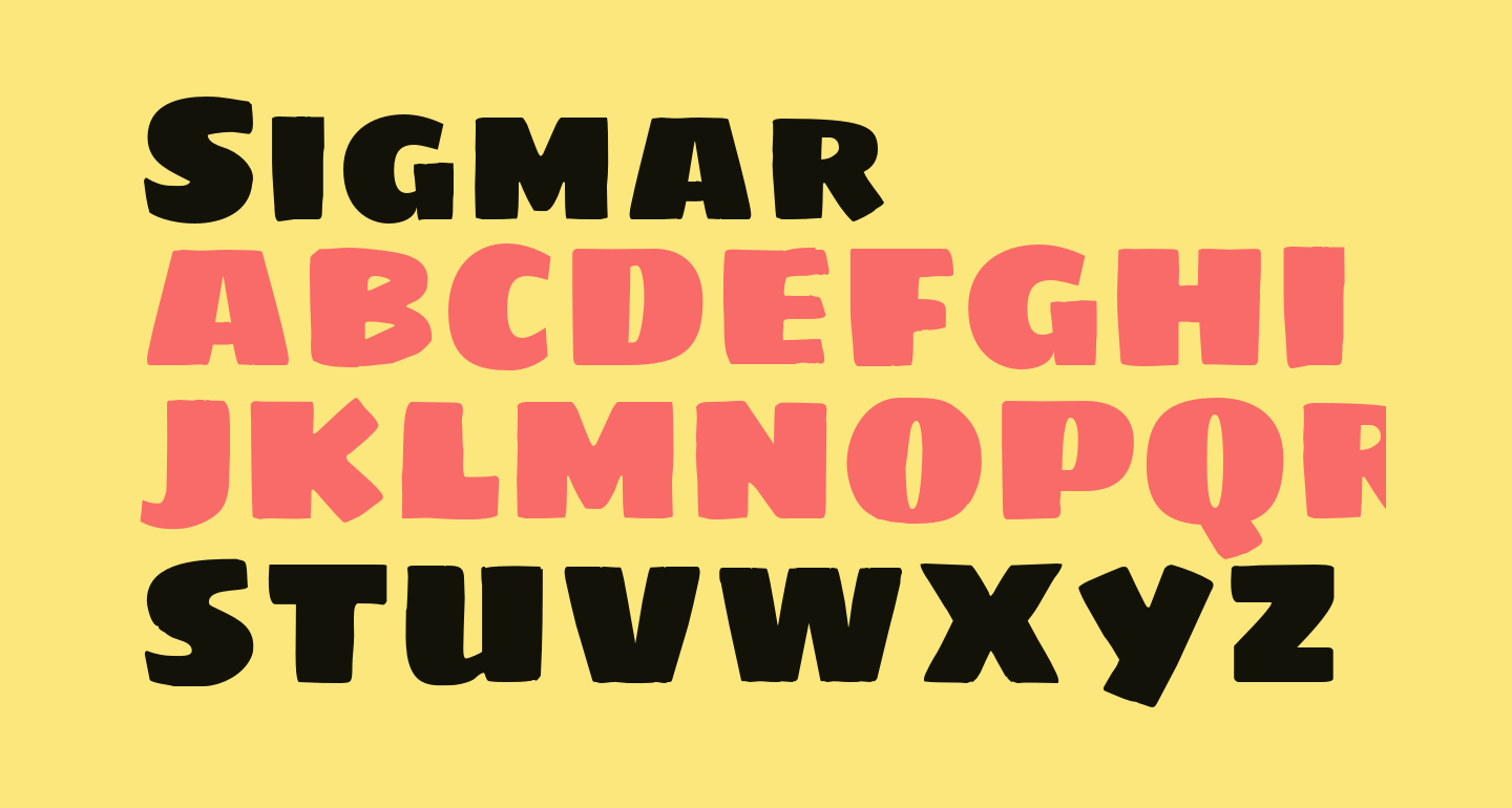 Sigmar free Font - What Font Is