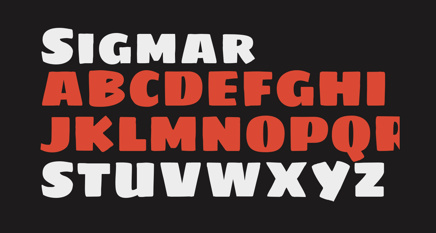 Sigmar free Font - What Font Is
