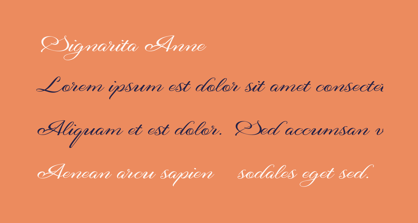 Signarita Anne free Font - What Font Is