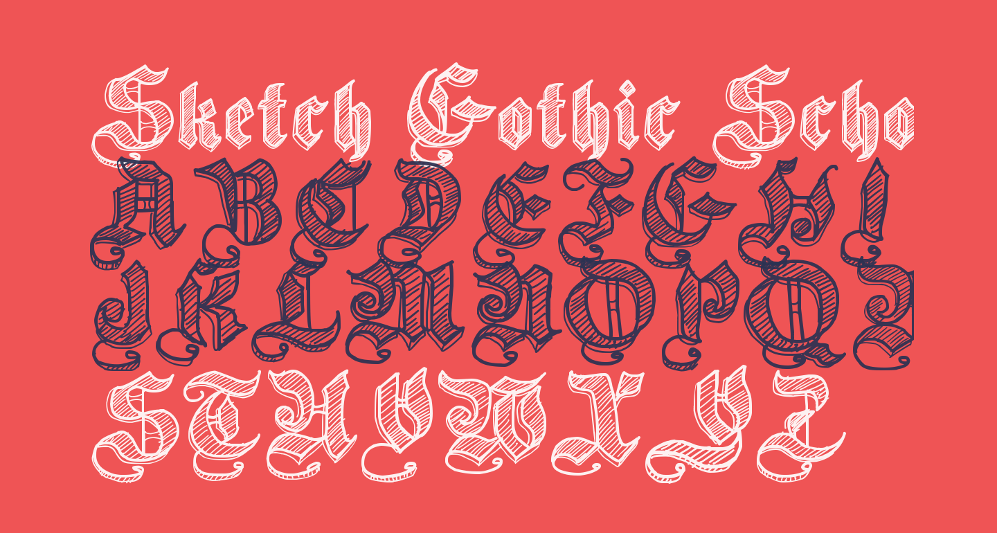 Sketch Gothic School free Font - What Font Is