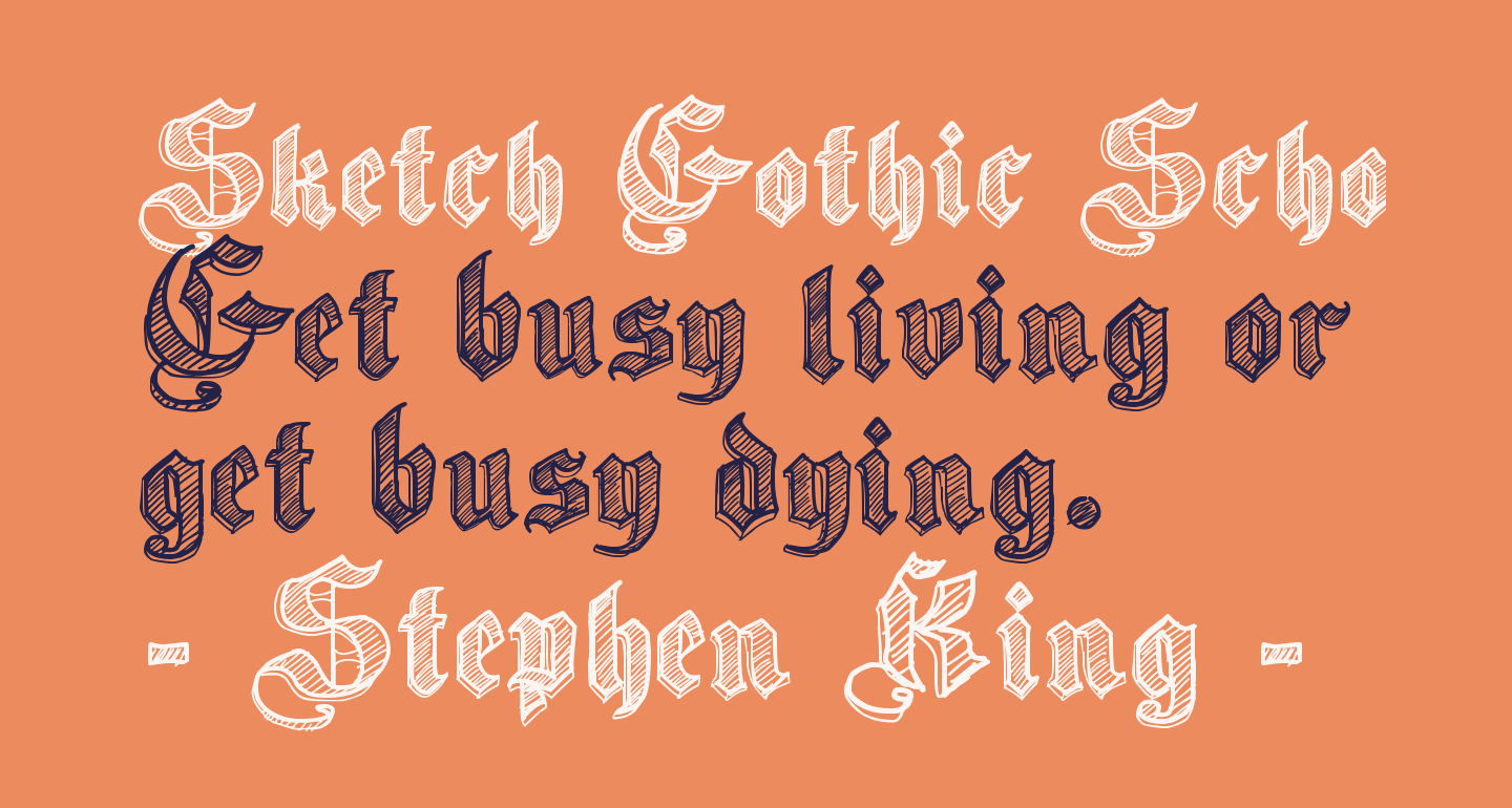 Sketch Gothic School free Font - What Font Is