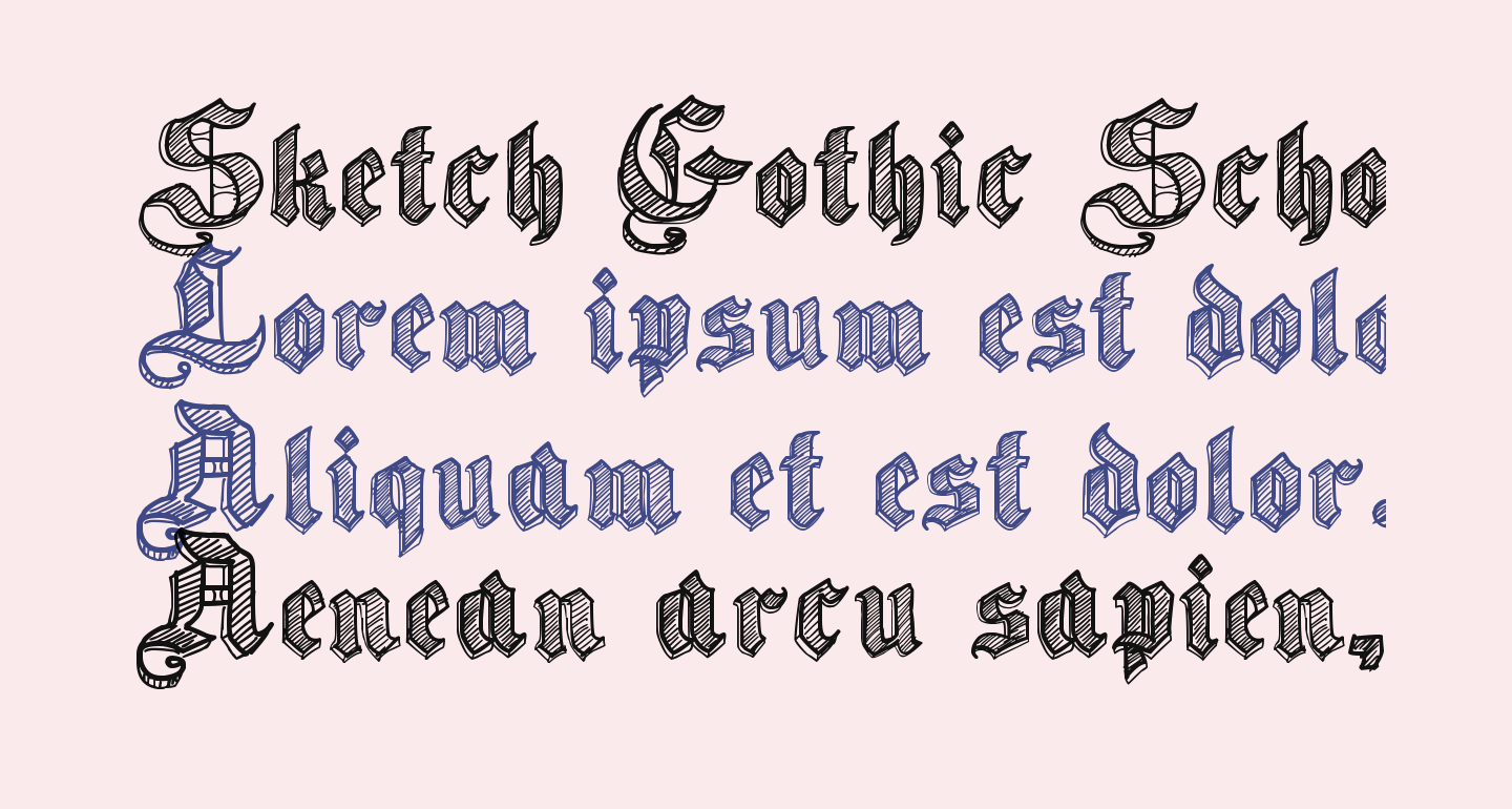 Sketch Gothic School free Font - What Font Is