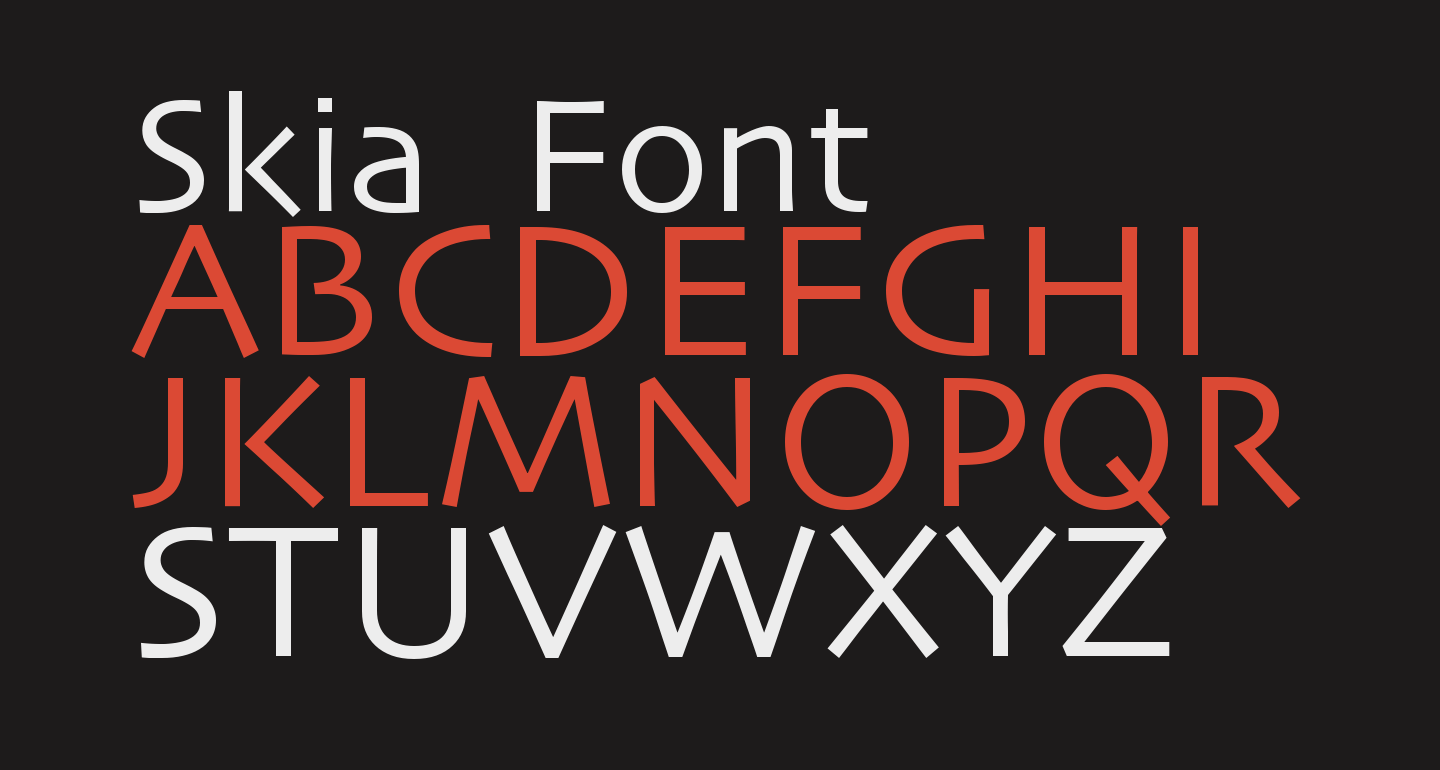 Skia free Font - What Font Is