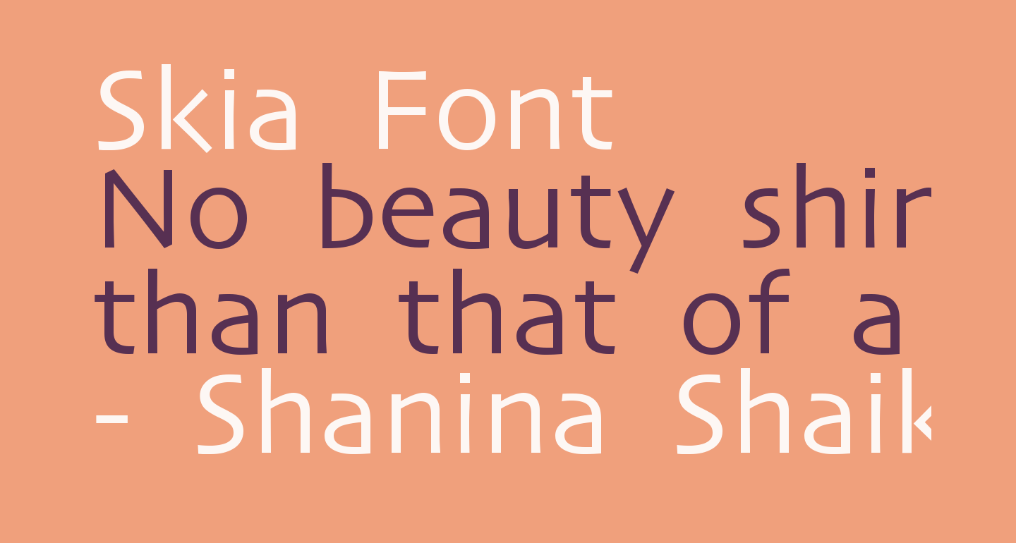 Skia free Font - What Font Is