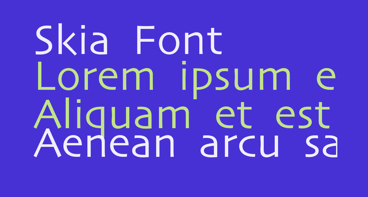 Skia free Font - What Font Is