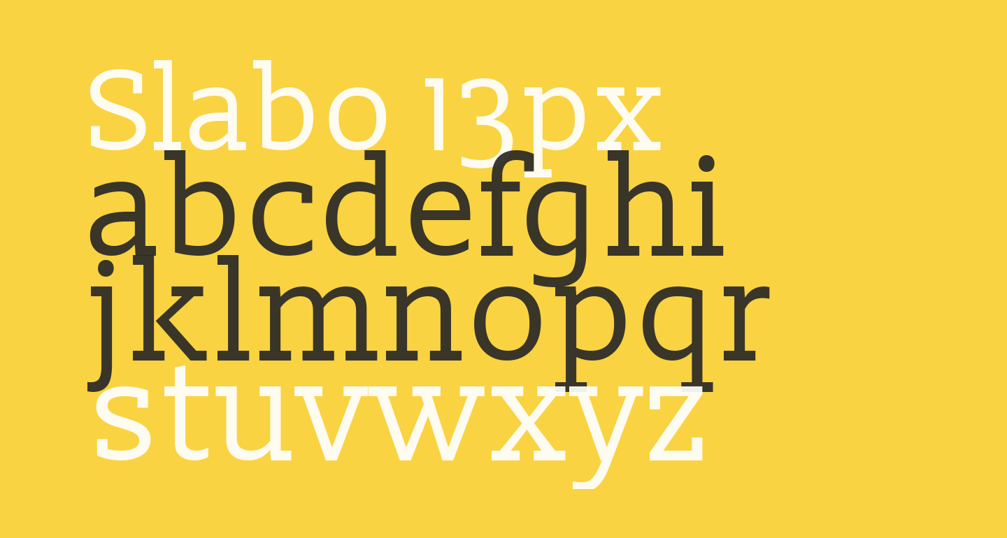 Slabo 13px free Font - What Font Is
