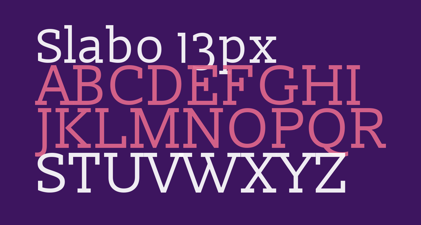 Slabo 13px free Font - What Font Is