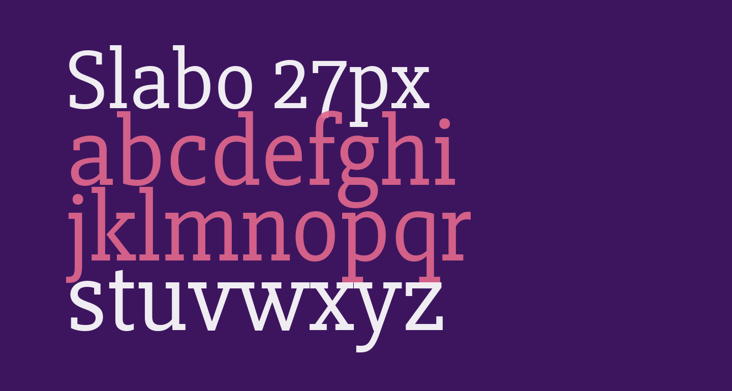 Slabo 27px free Font - What Font Is