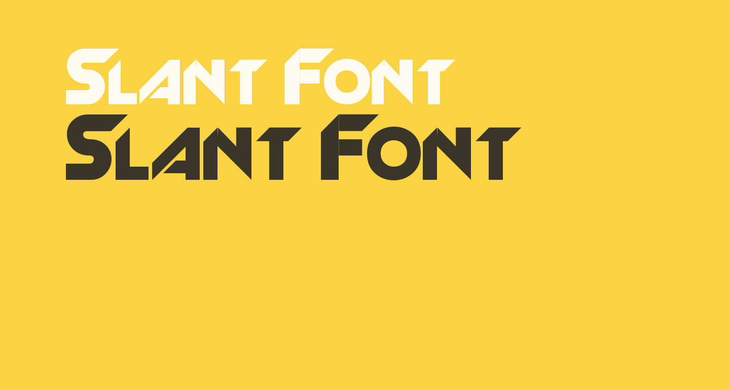 Slant free Font - What Font Is