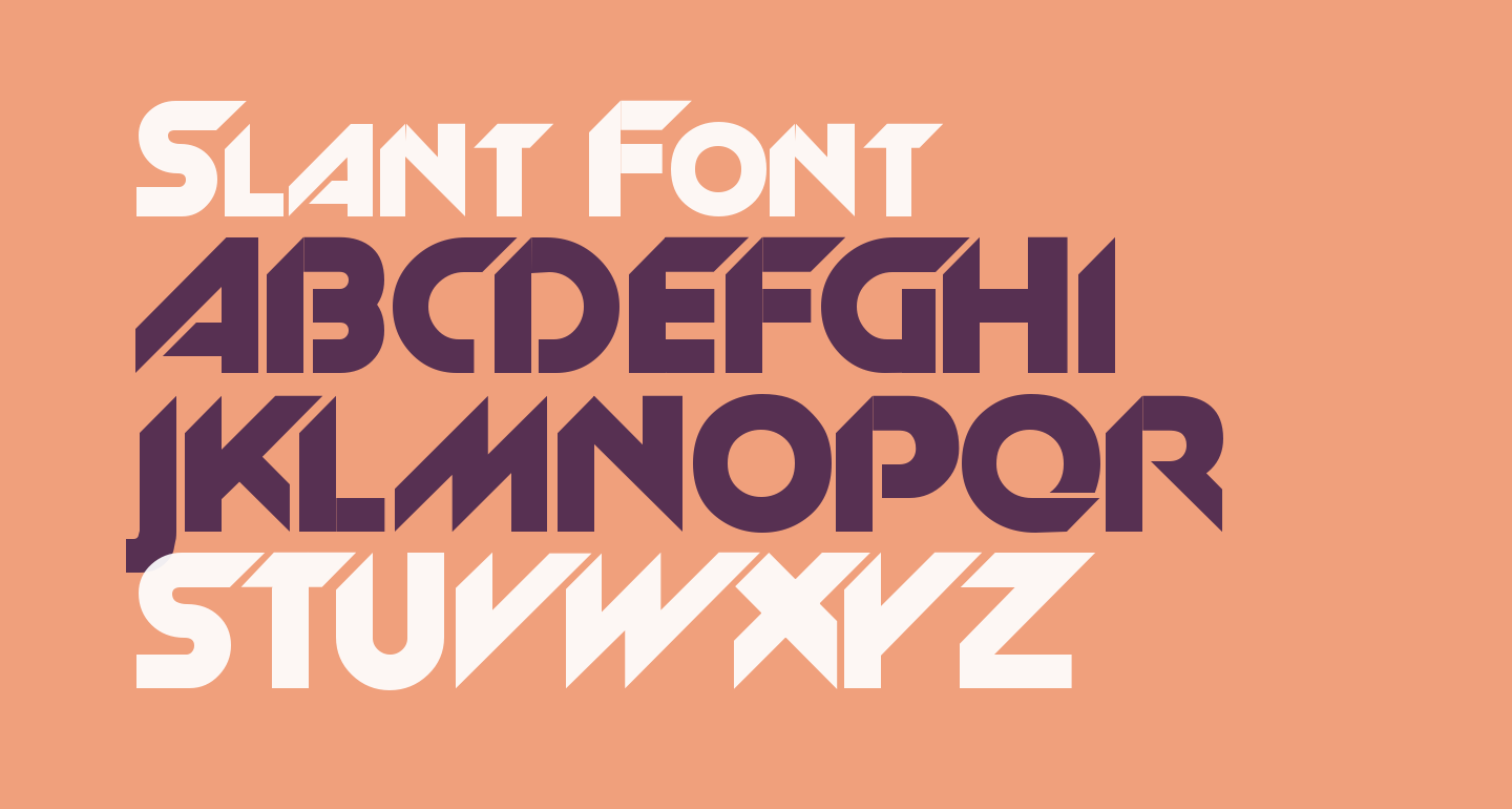 Slant free Font - What Font Is