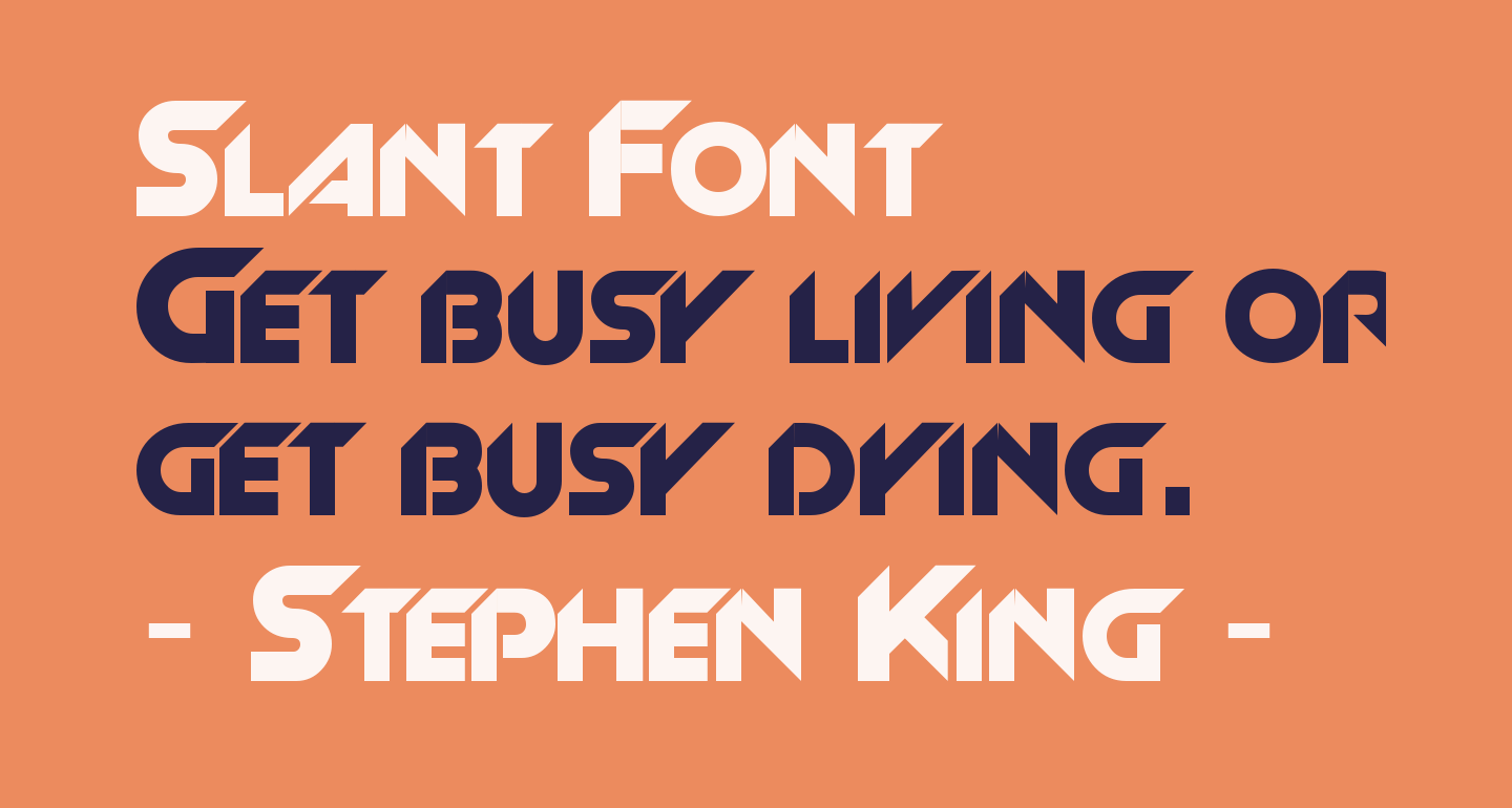 Slant free Font - What Font Is