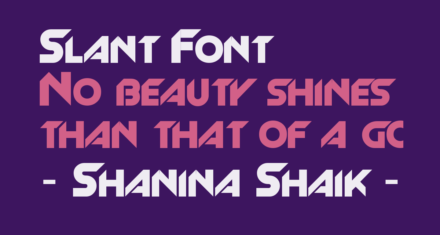 Slant free Font - What Font Is