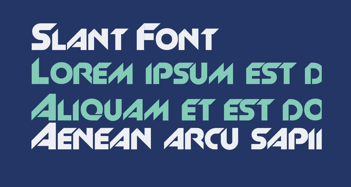 Slant free Font - What Font Is