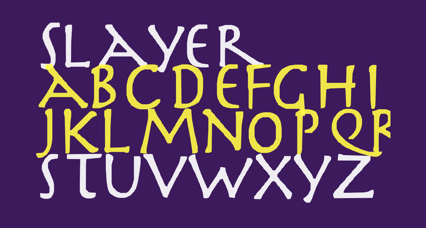 Slayer free Font - What Font Is