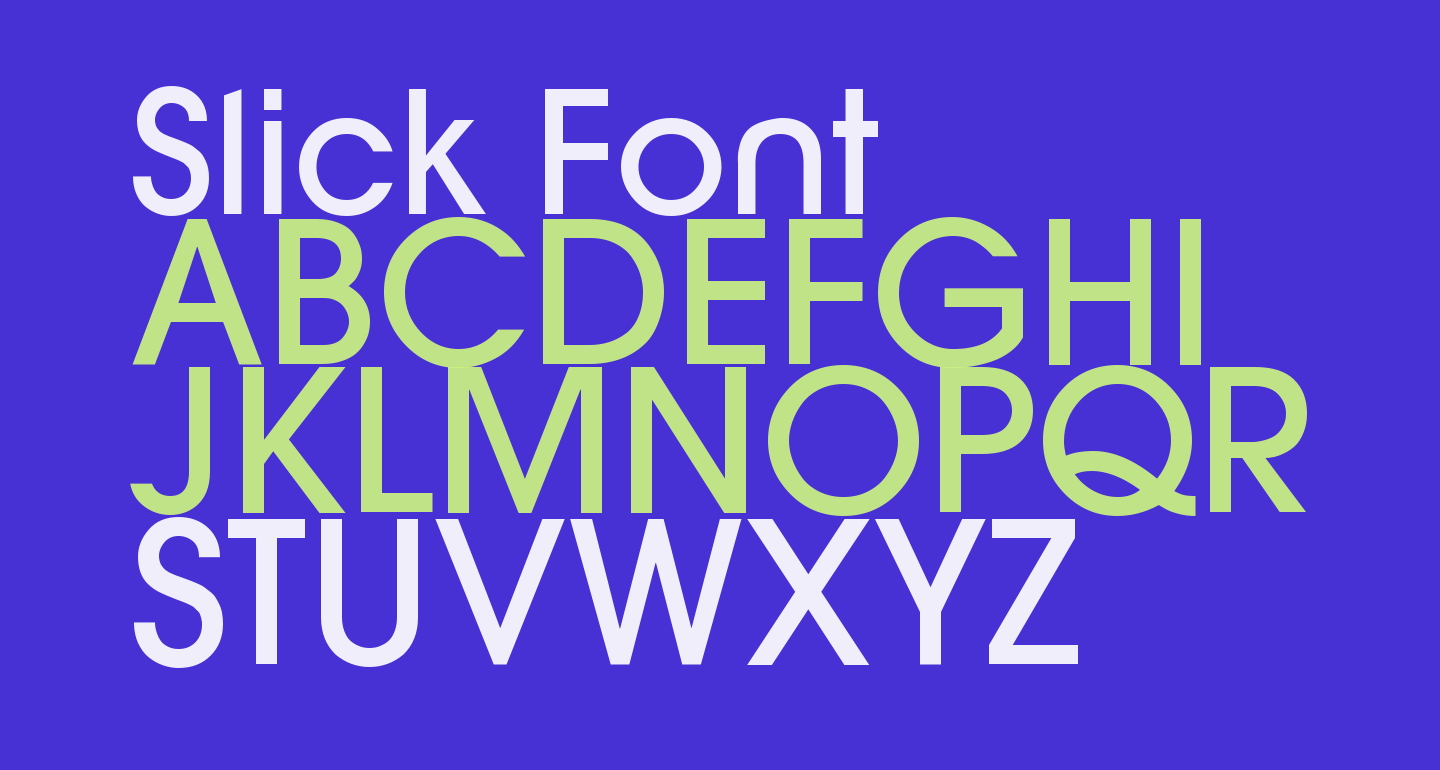 Slick free Font - What Font Is