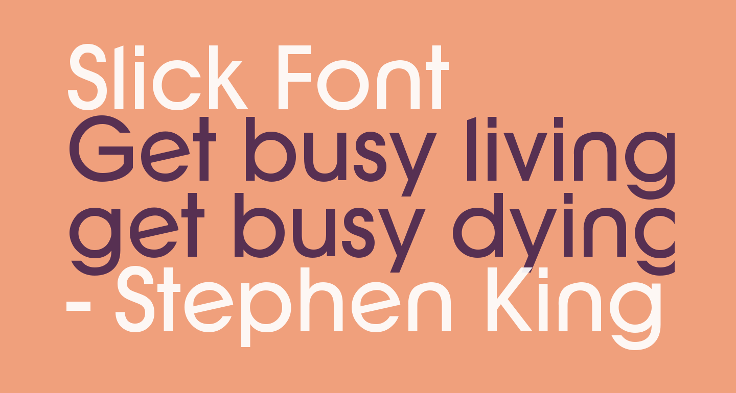 Slick free Font - What Font Is
