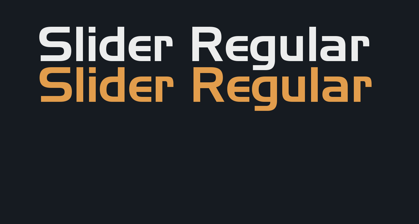 Slider Regular free Font - What Font Is