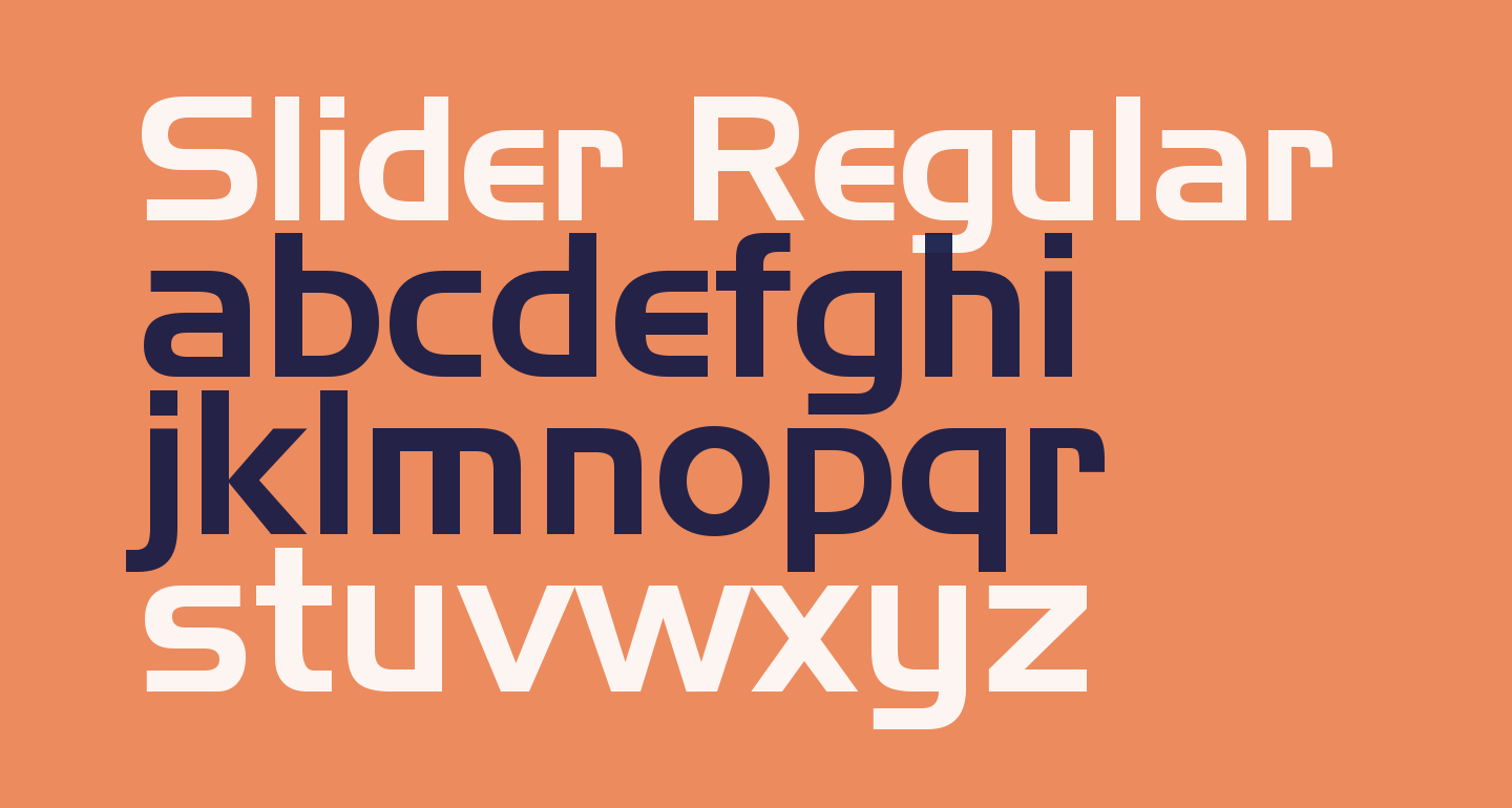 Slider Regular free Font - What Font Is