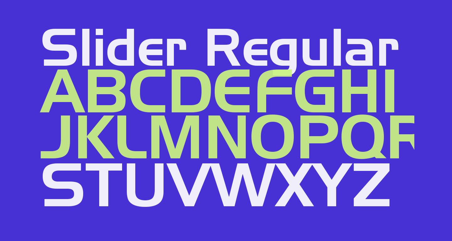 Slider Regular free Font - What Font Is