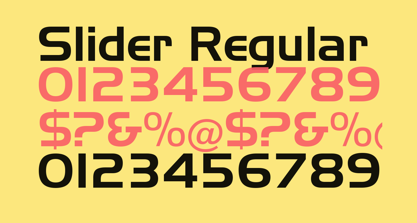 Slider Regular free Font - What Font Is