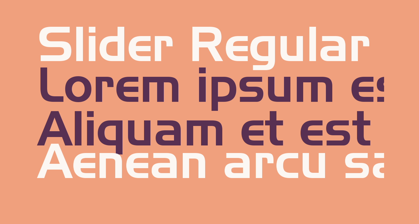 Slider Regular free Font - What Font Is