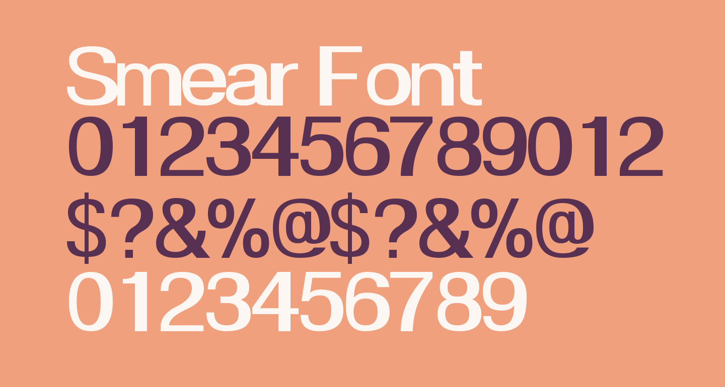 Smear free Font - What Font Is