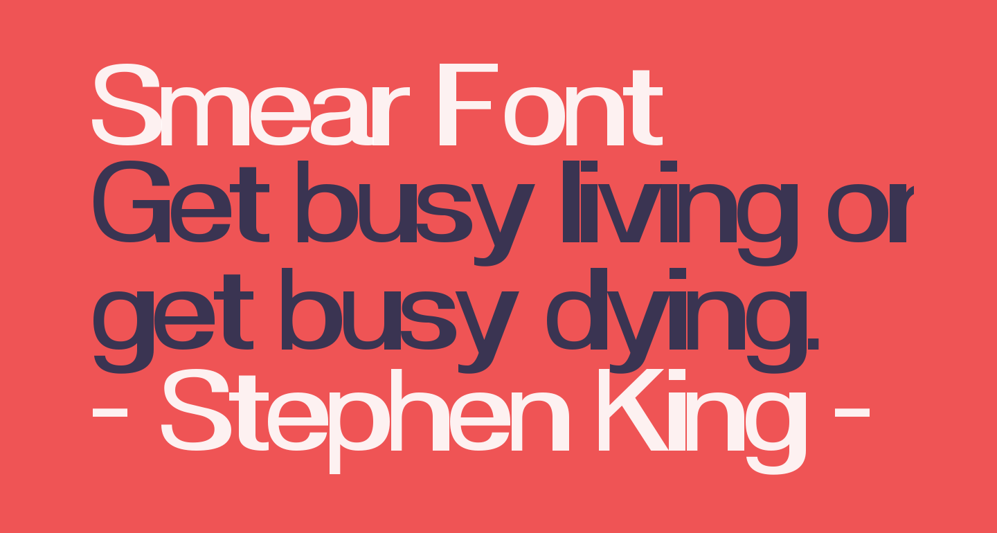 Smear free Font - What Font Is