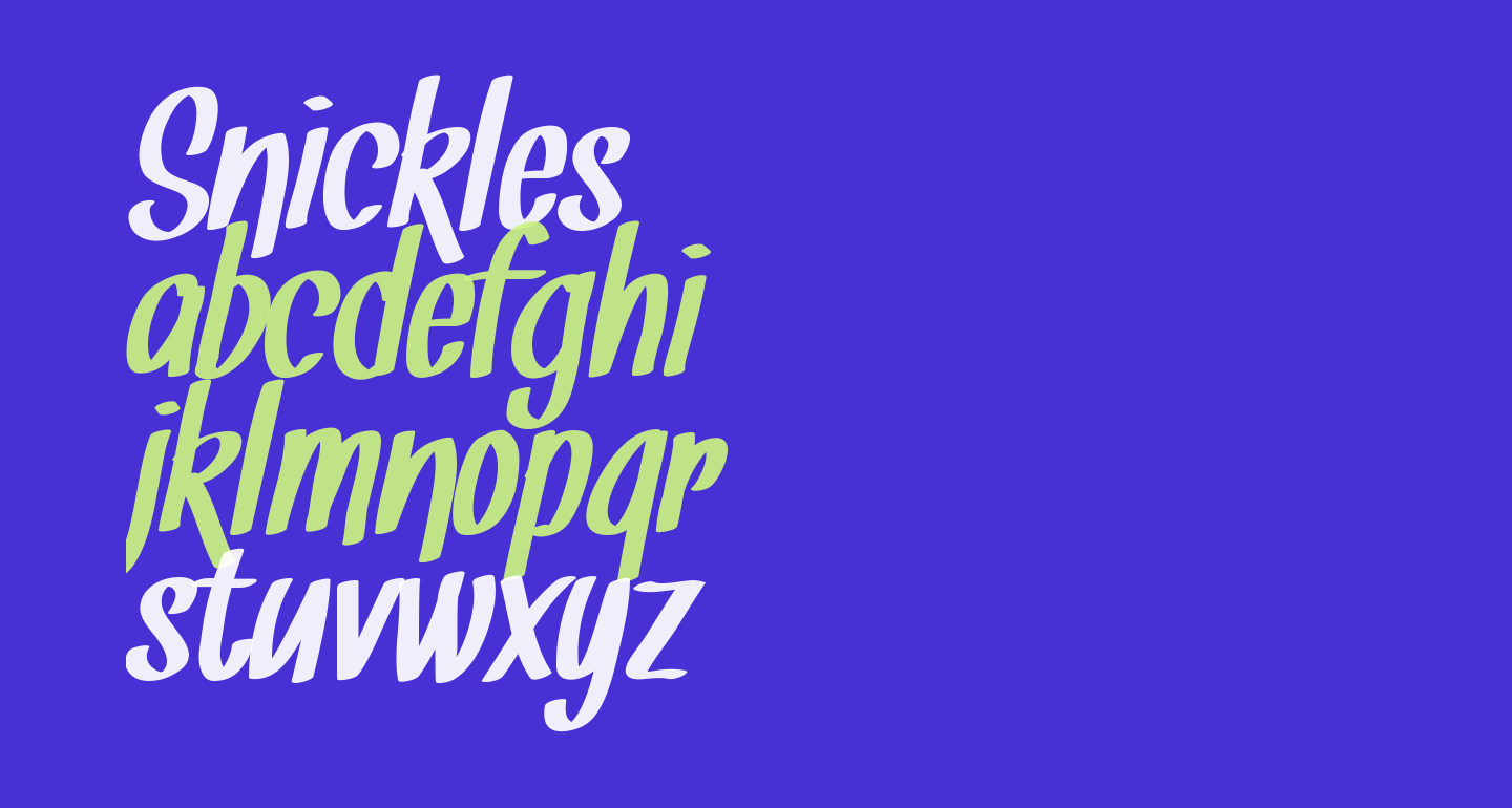 Snickles free Font - What Font Is