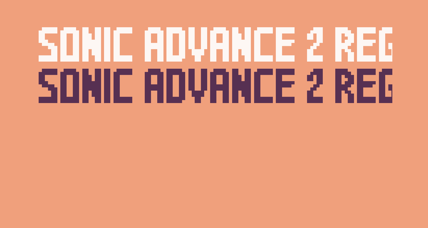 Sonic Advance 2 Regular free Font - What Font Is