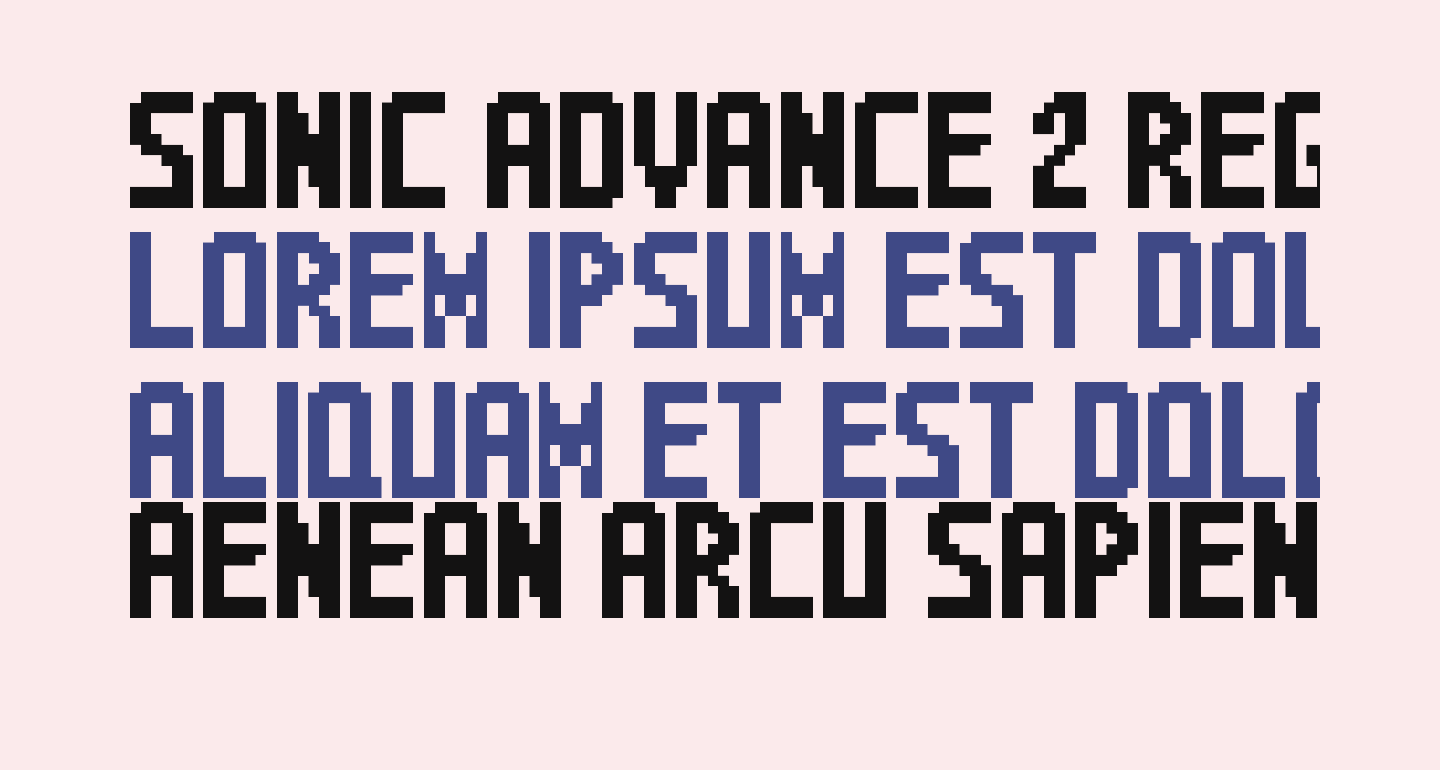 Sonic Advance 2 Regular free Font - What Font Is