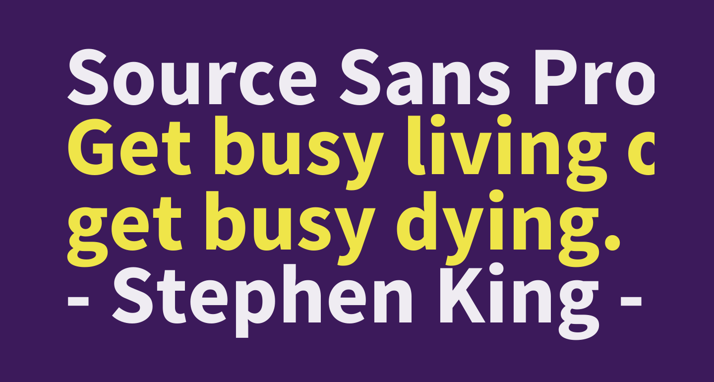 Source Sans Pro Bold free Font - What Font Is