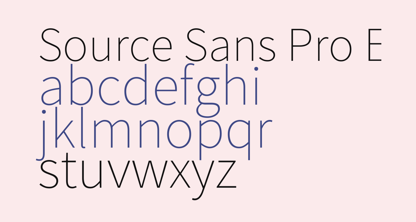 Source Sans Pro ExtraLight free Font - What Font Is