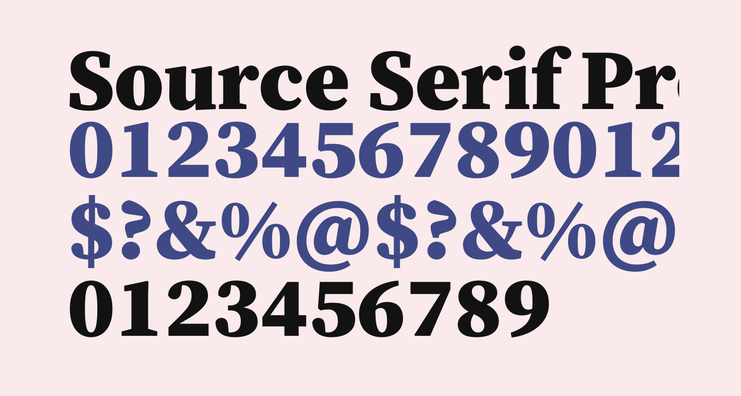 Source Serif Pro Black free Font - What Font Is